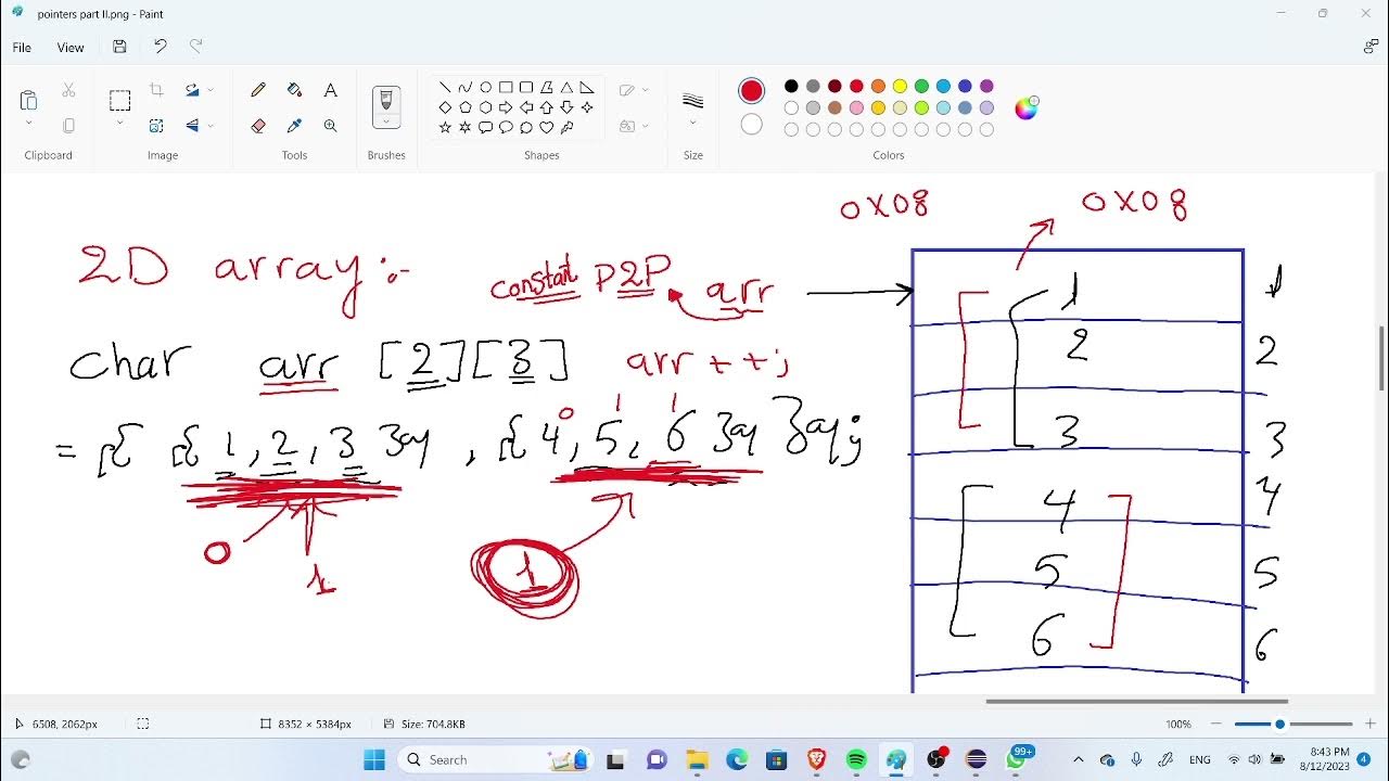 12 - Pointers [ Pointer to array ] - YouTube