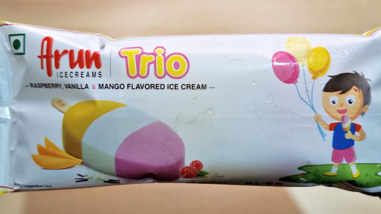 Arun Trio Raspberry, Vanilla & Mango Flavour Ice Cream | Ingredients ...
