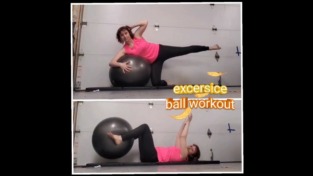 10 minute excersice ball workout - YouTube