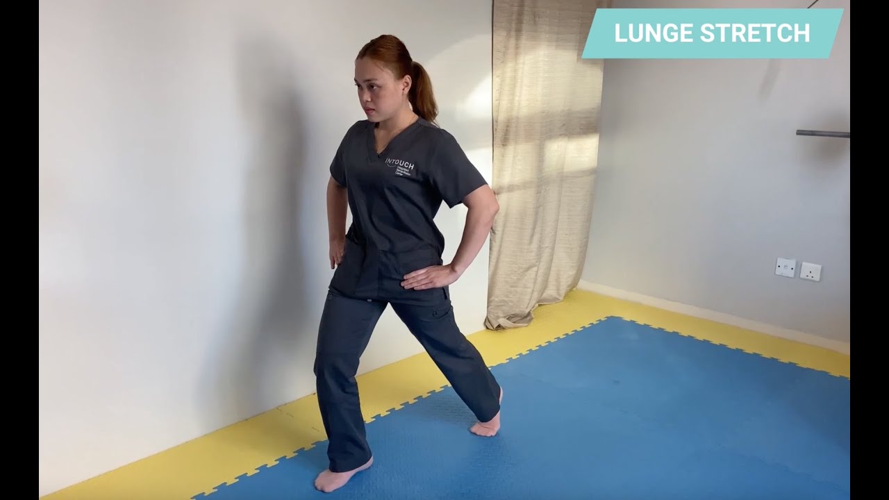 LUNGE STRETCH - ARABIC - YouTube