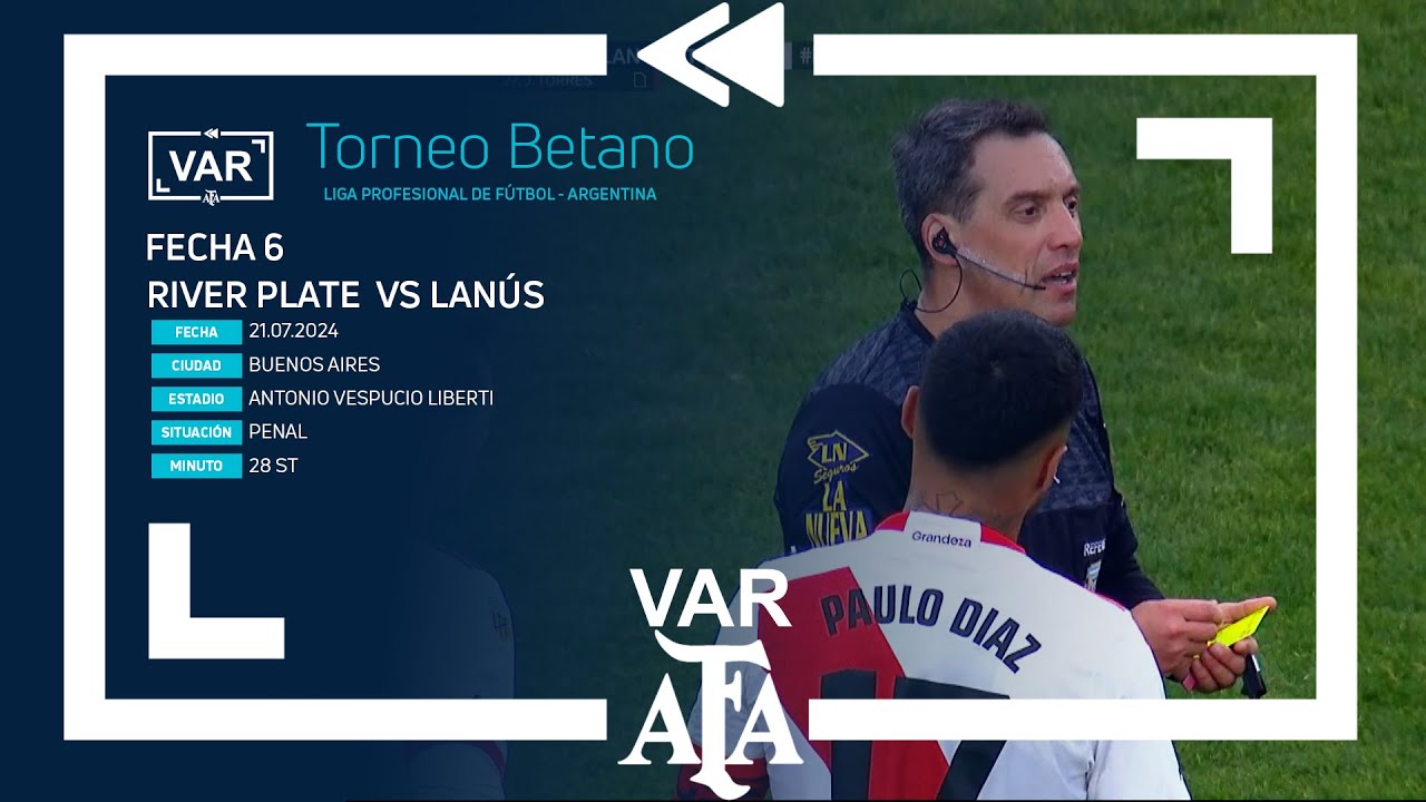 VAR 2024 | #TorneoBetano | Fecha 6 | River - Lanús - YouTube