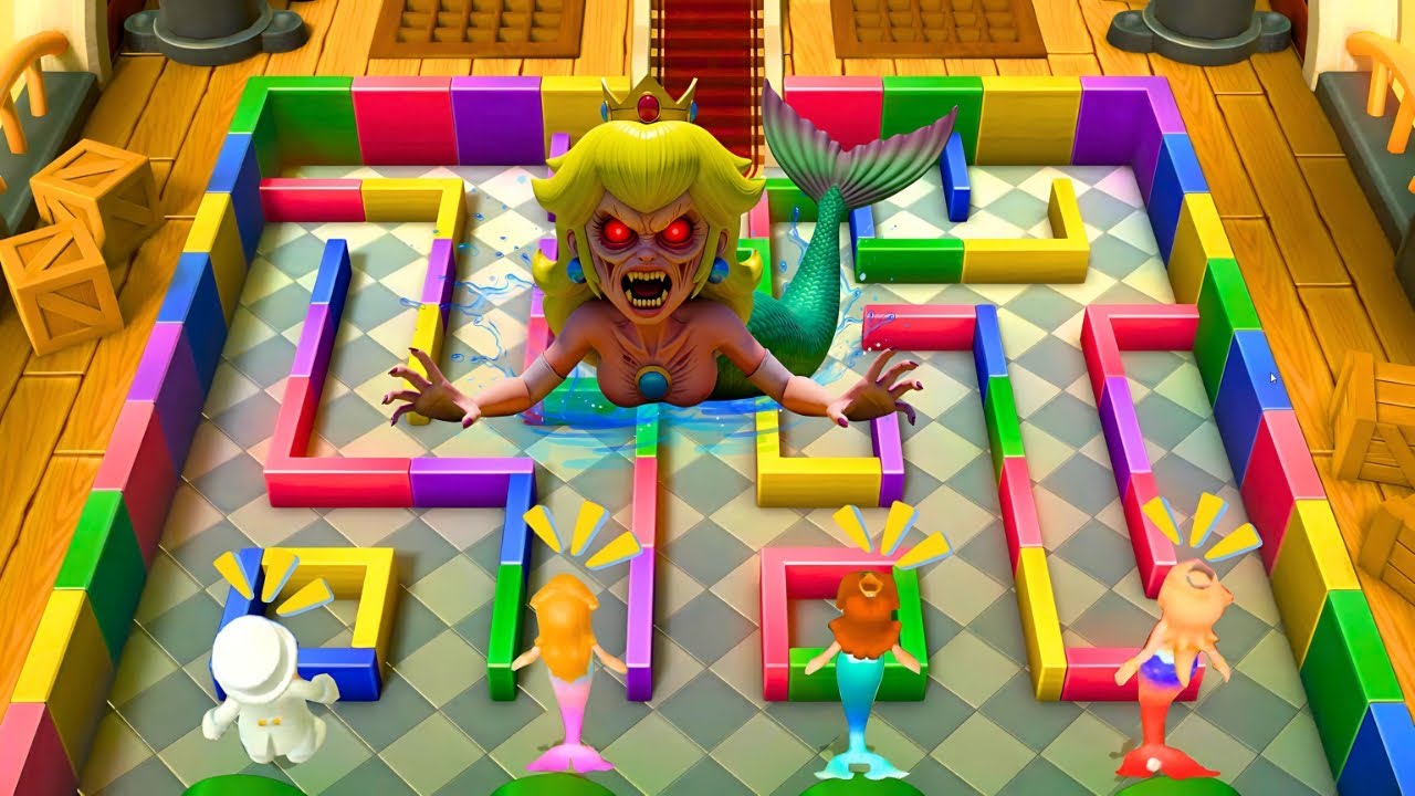 Mario Party 10 Minigames - Wedding Mario vs Mermaid Princesses in a ...