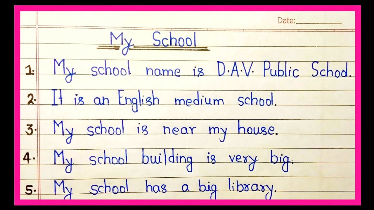 10 Lines Esaay On My School In English | Essay On My School | My School ...
