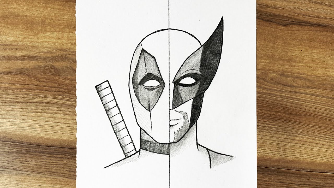 How to draw Deadpool vs Wolverine || Wolverine vs Deadpool step by step ...