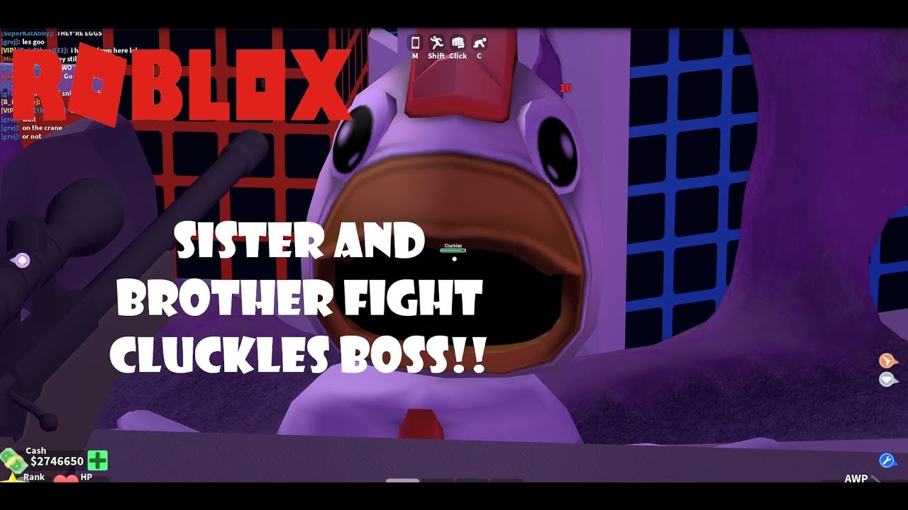 ROBLOX MAD CITY SISTER AND BROTHER FIGHT CLUCKLES THE BOSS!! - YouTube