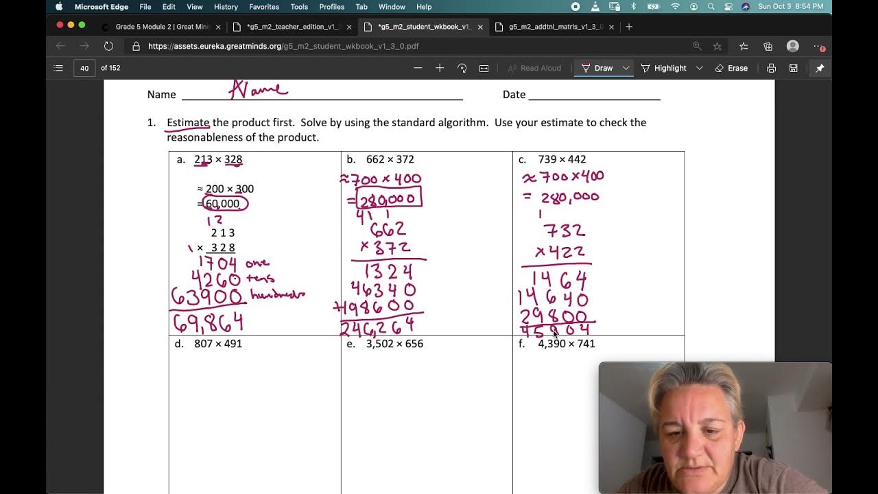 Eureka Math Grade 5 Module 2 Lesson 8 Problem Set - YouTube
