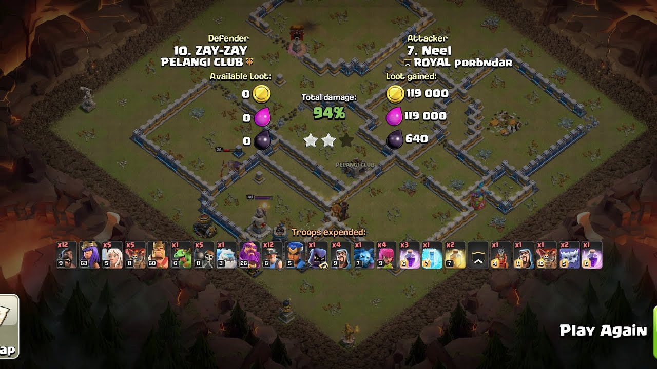 I almost got 3 stars in CoC War but this happened in CoC. Time Fail ...