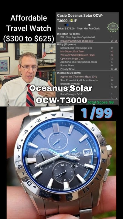 Casio Oceanus Solar OCW T3000 1AJF #pilotwatch #traveler - YouTube