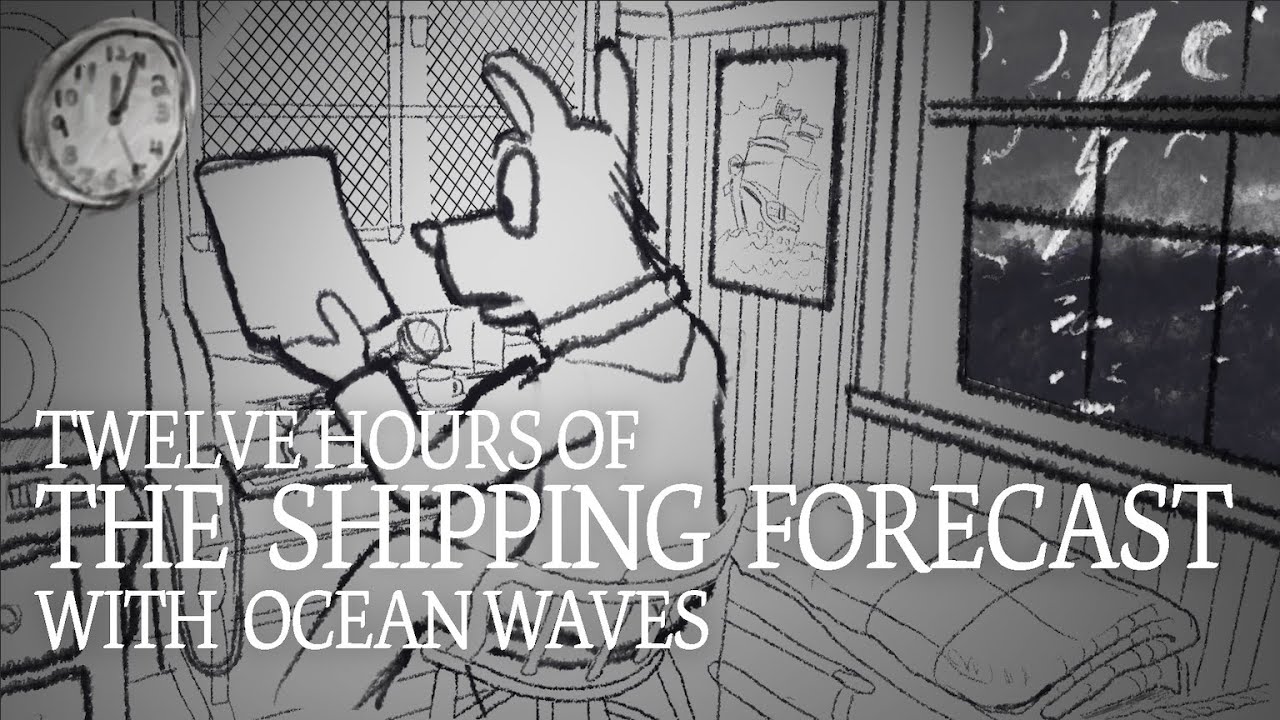 12 hour BBC Shipping Forecast 😴 with ocean waves of white noise ...