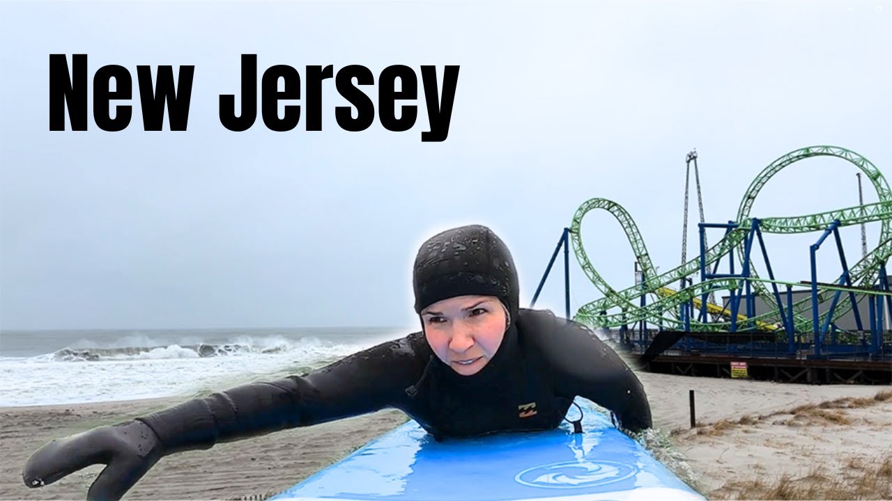 (beginner) WINTER SURFING the Jersey Shore | SURF VLOG - YouTube