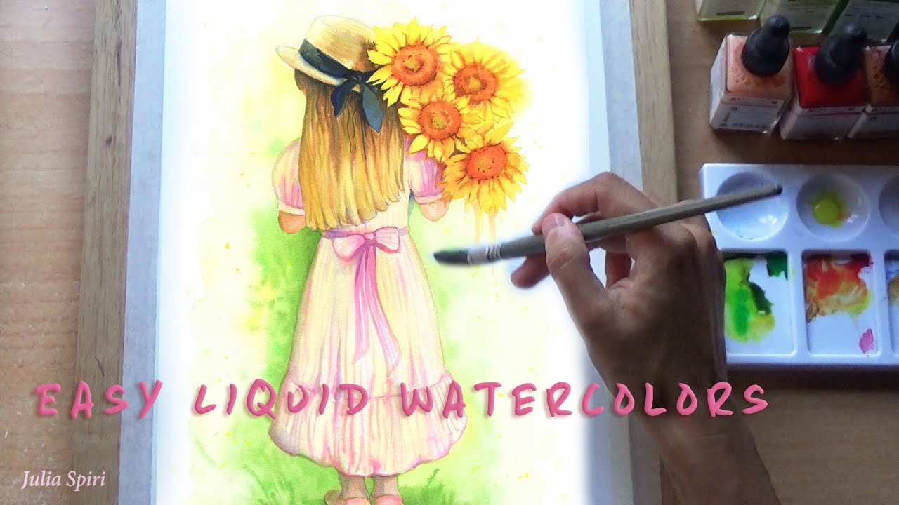 Easy Liquid Watercolors. How to Paint - YouTube