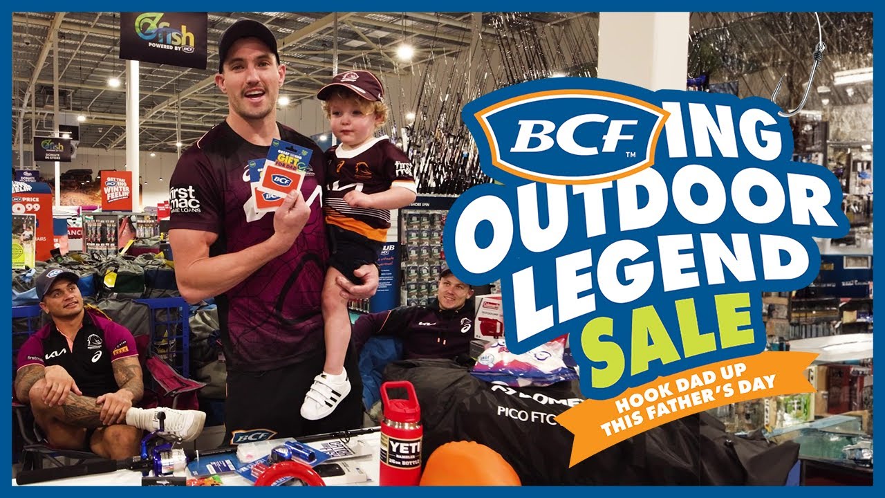 BCF Father's Day Gifting With The Brisbane Broncos - YouTube
