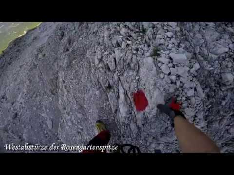 Santnerpass Klettersteig, Dolomiten-Rosengarten (August 2019) - YouTube