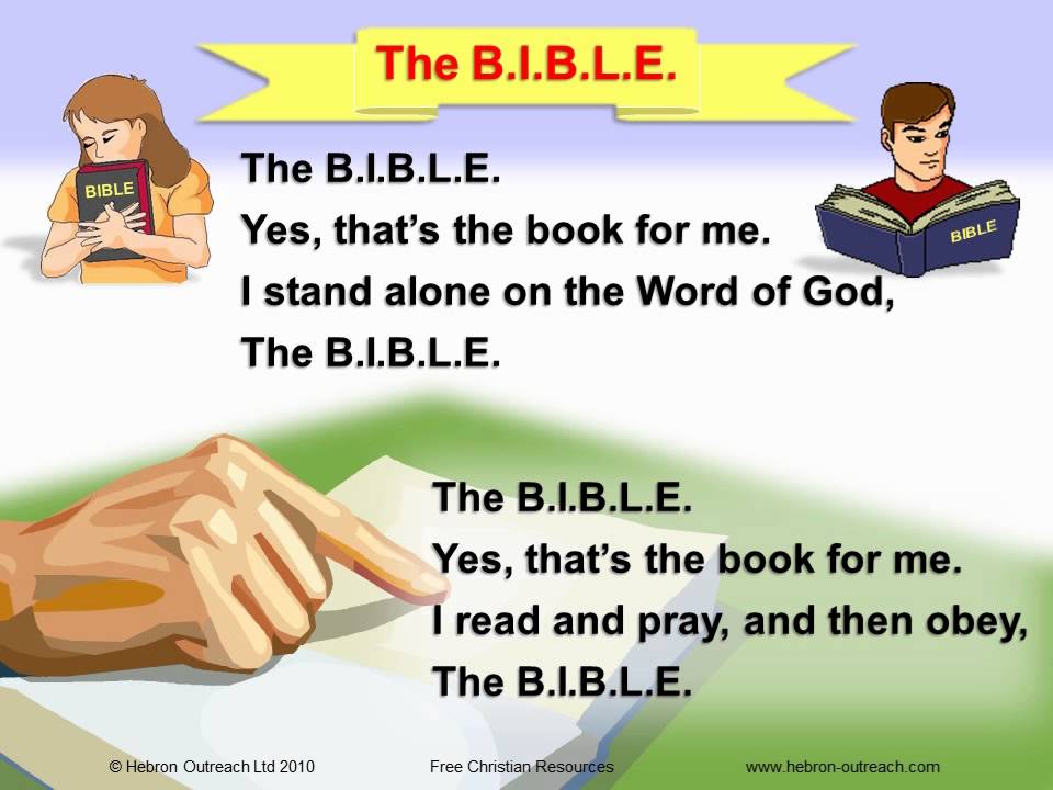 The BIBLE Yes That s The Book For Me Chorus Hebron outreach The BIBLE Yes That s The Book For Me Chorus Hebron outreach