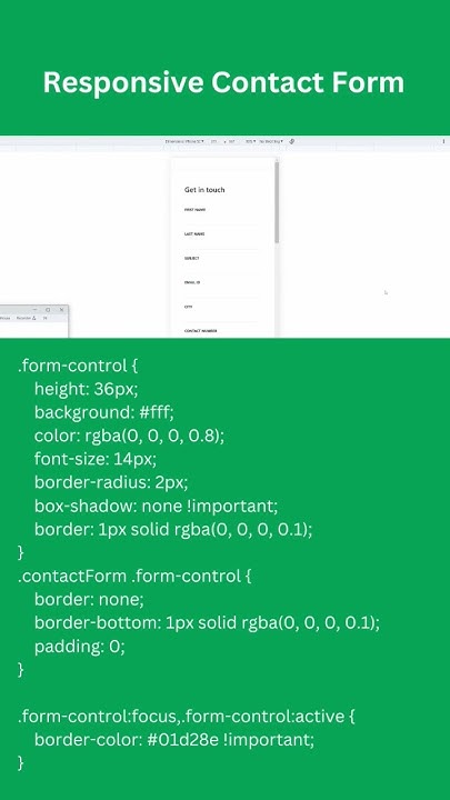 Responsive Contact Form Coding Webdesign Code Reactjs Viral Htmlcsstutorial Trading Youtube