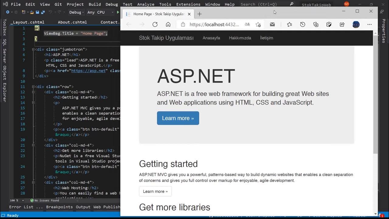 Mvc ve Bootstrap ile Stok Takip Projesi 1. Bölüm - YouTube