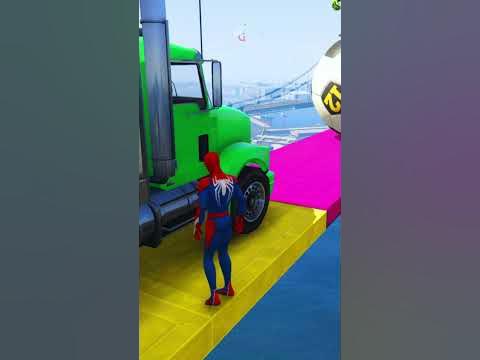 GTA V Spiderman vs Hulk crazy epic water ragdolls Ball Truck jump fails ...