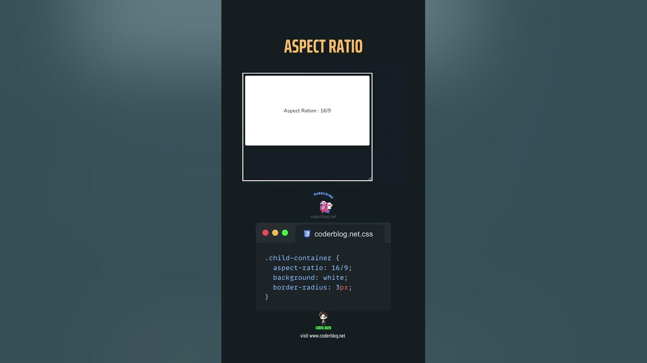 Css Tips Aspect Ratio Css Coding Html Tutorial Developer Development Webseries Coder