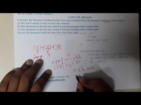 GATE CSE 2003 Q 90 || Linked Lists ||Data Structure || GATE Insights Version: CSE - YouTube