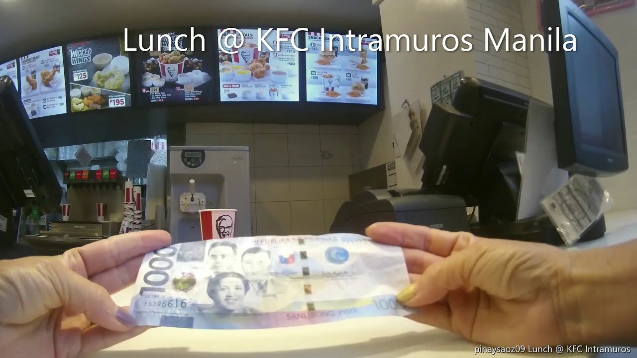Lunch @ KFC Intramuros Manila Philippines - YouTube