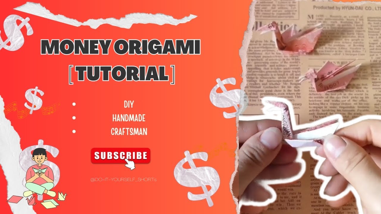 💸 [ FULL TUTORIAL ] 🦢 Swan Money Origami | Dollar Bill Origami - YouTube