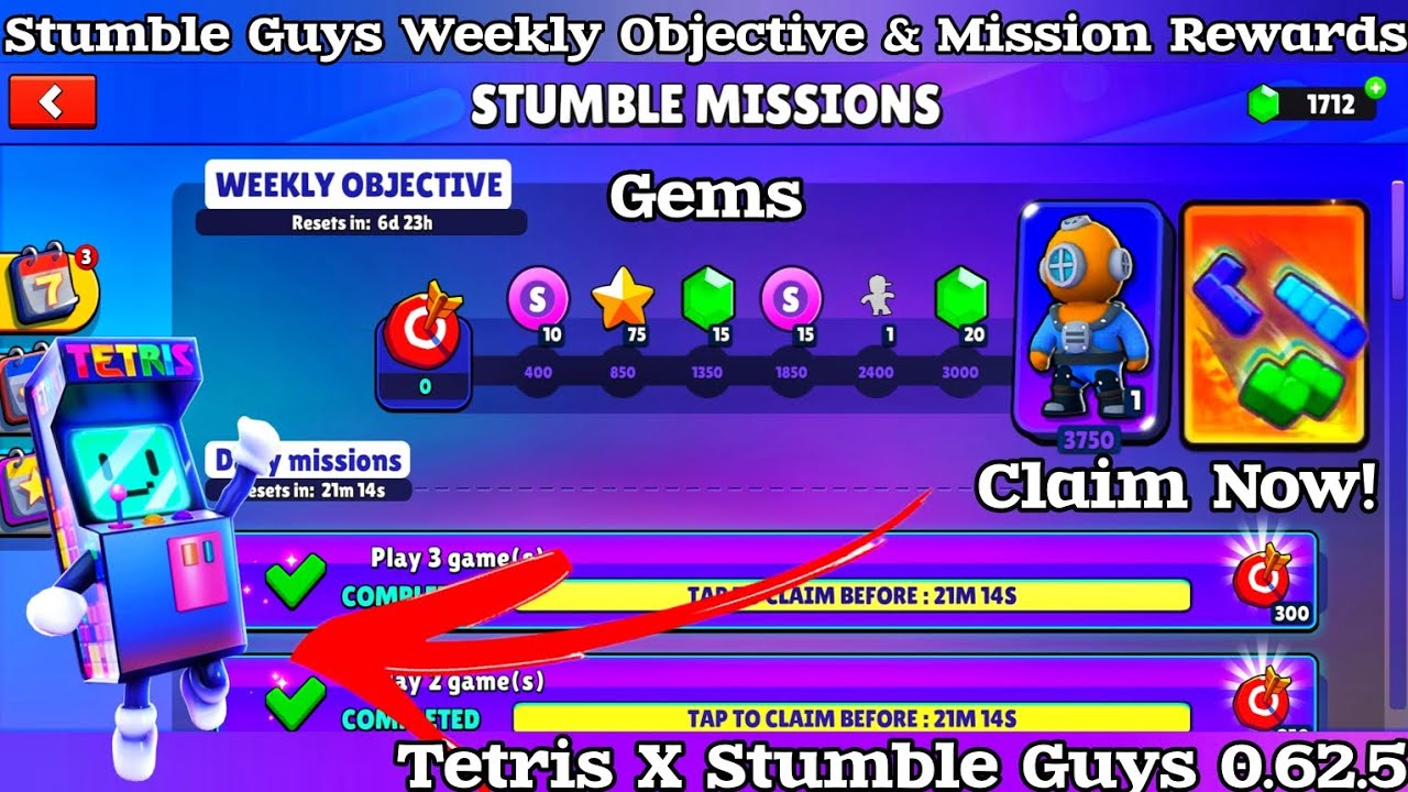 Diver Cahill Stumble Guys Free Skin in Daily Stumble Missions - YouTube