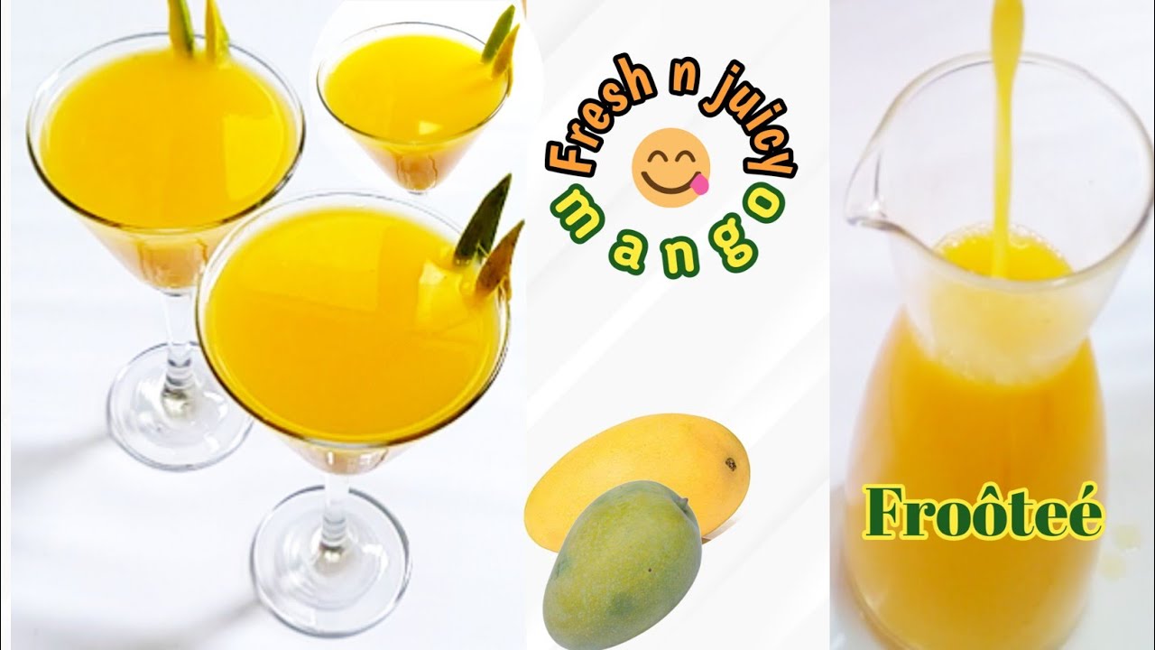 Homemade mango frooti/ Mango frooti recipe/ Fresh mango juice/Mango ...