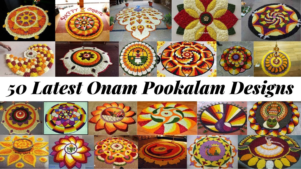 Onam Pookalam Designs 2023 | Simple and Beautiful Latest Onam Rangoli ...