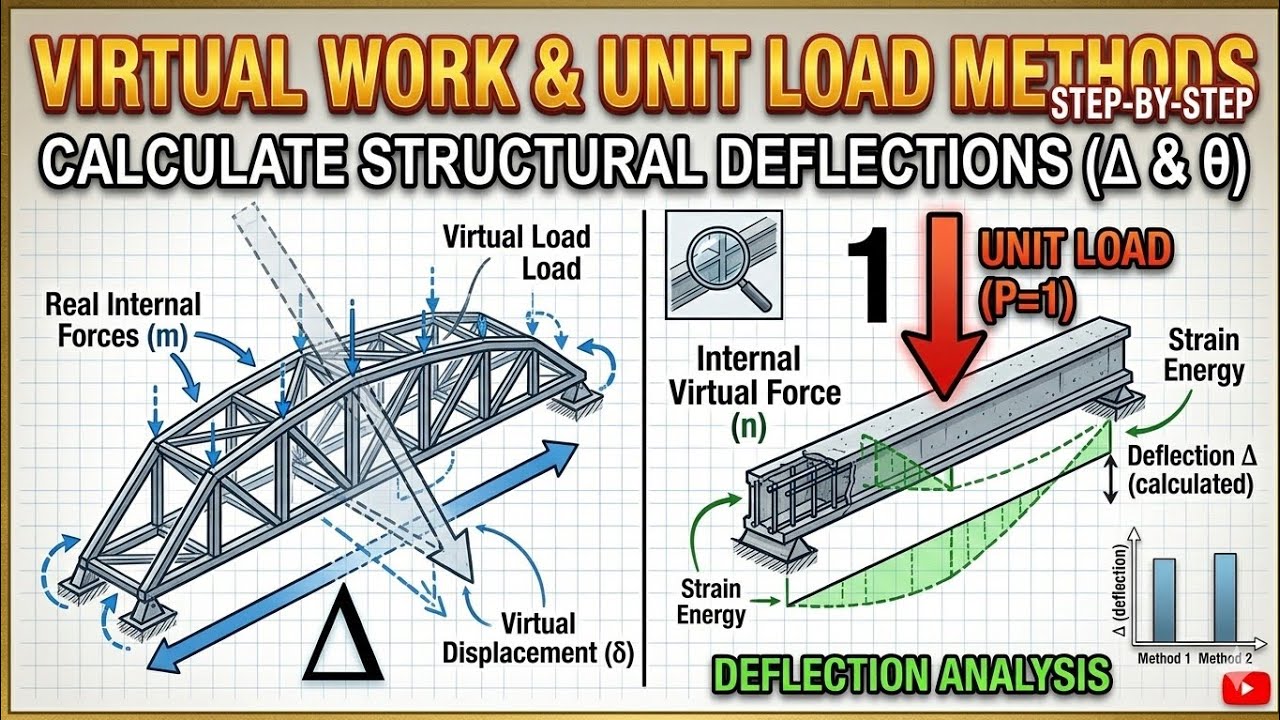 Unit load method or virtual work method formula prove || Structure II ...