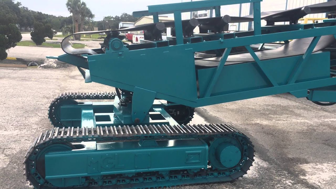 MGL 7436 Track Conveyor Radial Stacker - YouTube