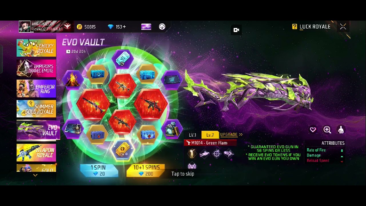First Evo gun opening in my brother's account.😀 - YouTube