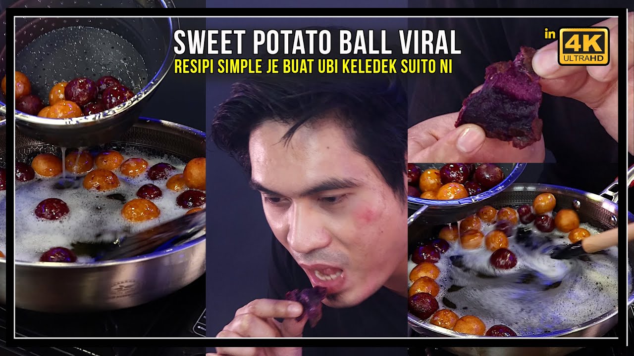 SWEET POTATO BALL SUITO TIKTOK ! buat sendiri je, resipi pon mudah ! (Mukbang Malaysia) - YouTube
