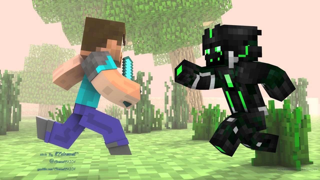 HEROBRINE ENCOUNTER! (Minecraft Animation) Fighting Herobrine! - YouTube