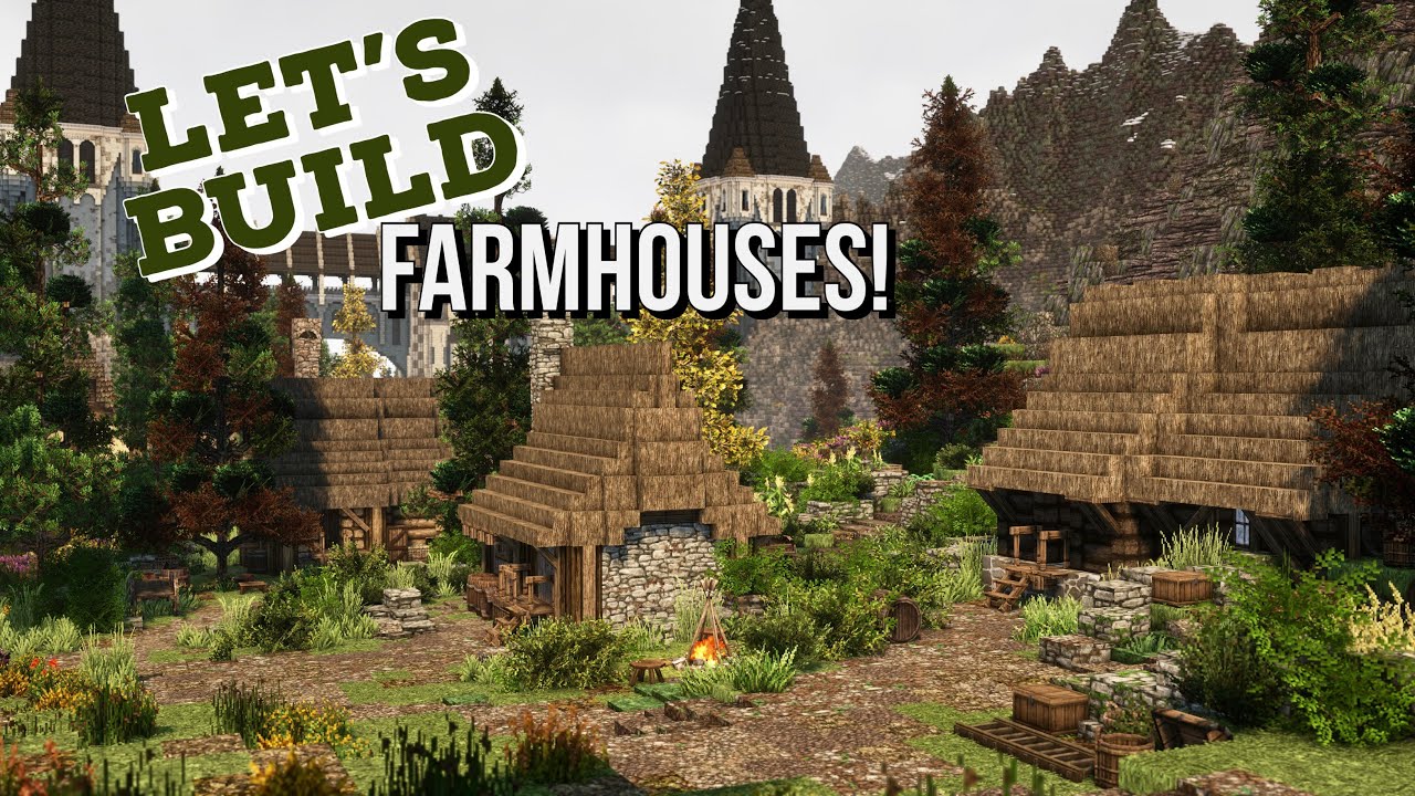 Let's Build A Village! Farmhouses! - YouTube