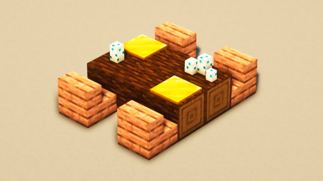 Cute Table for Four in Minecraft - YouTube