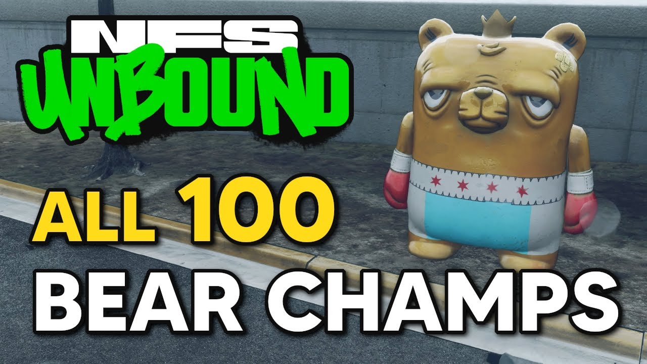 Need for Speed Unbound - ALL 100 Bear Locations (The Bear Champ Trophy Guide) - YouTube