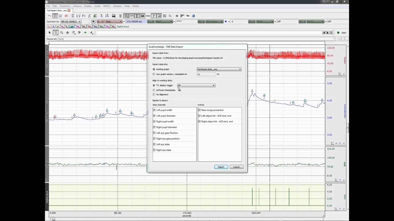 SMI BeGaze import and synchronization with BIOPAC - YouTube