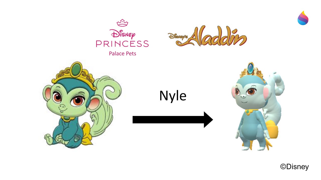 Paint 3D Tutorial: Nyle (Princess Jasmine Pets) ~ from "Disney Princess ...