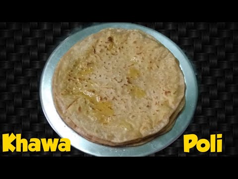 How to make khawa poli using homemade khawa | khawa poli - YouTube