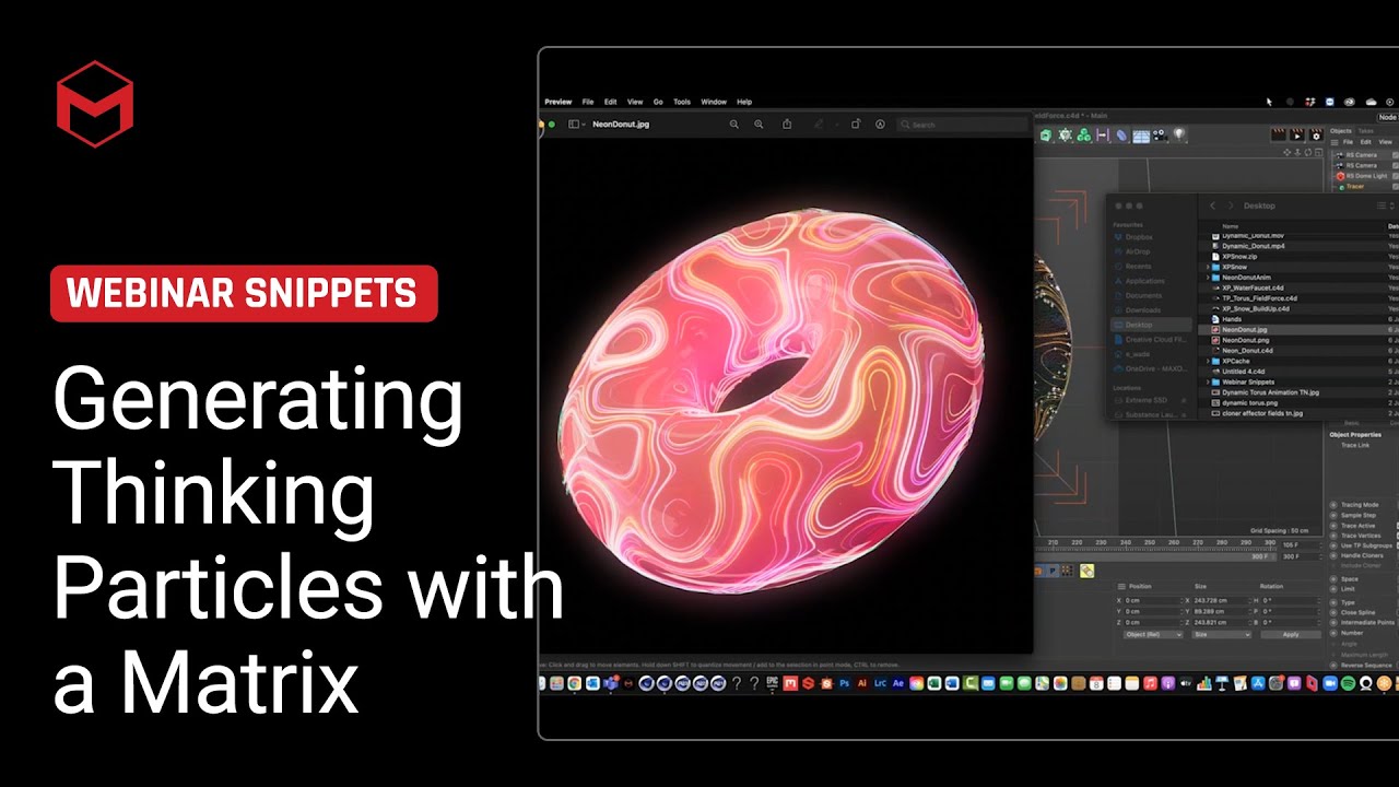 Generating Thinking Particles by using a Matrix Object - YouTube