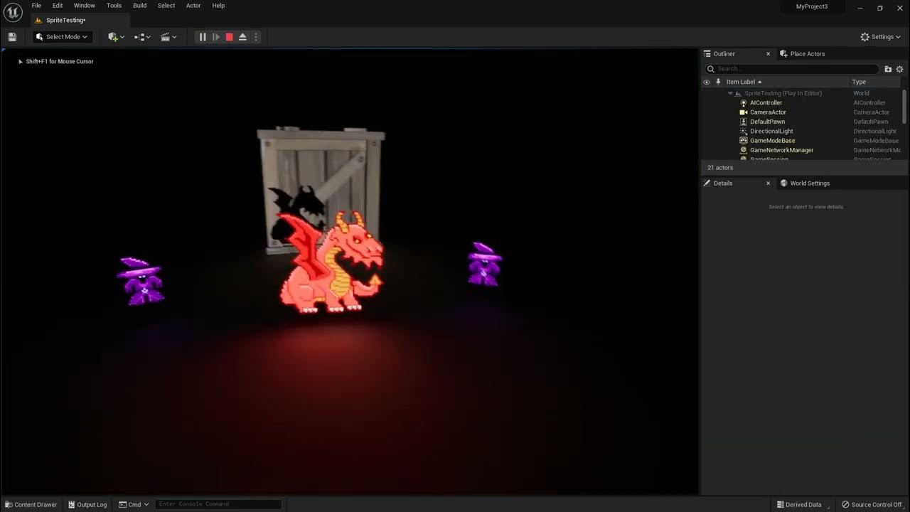 2d sprites in 3d world with shadows and lighting Unreal engine 5 - YouTube