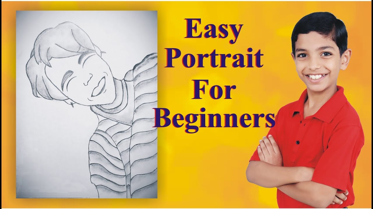 Easy Portrait For Beginners | Drawing Portrait | Easy Drawing. - YouTube