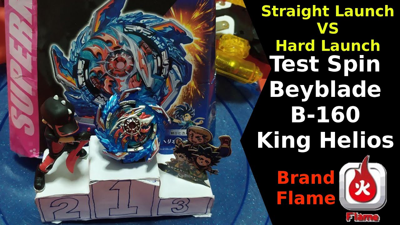 Test Spin Beyblade Superking B-160 King Helios Bootleg Brand Flame Best ...