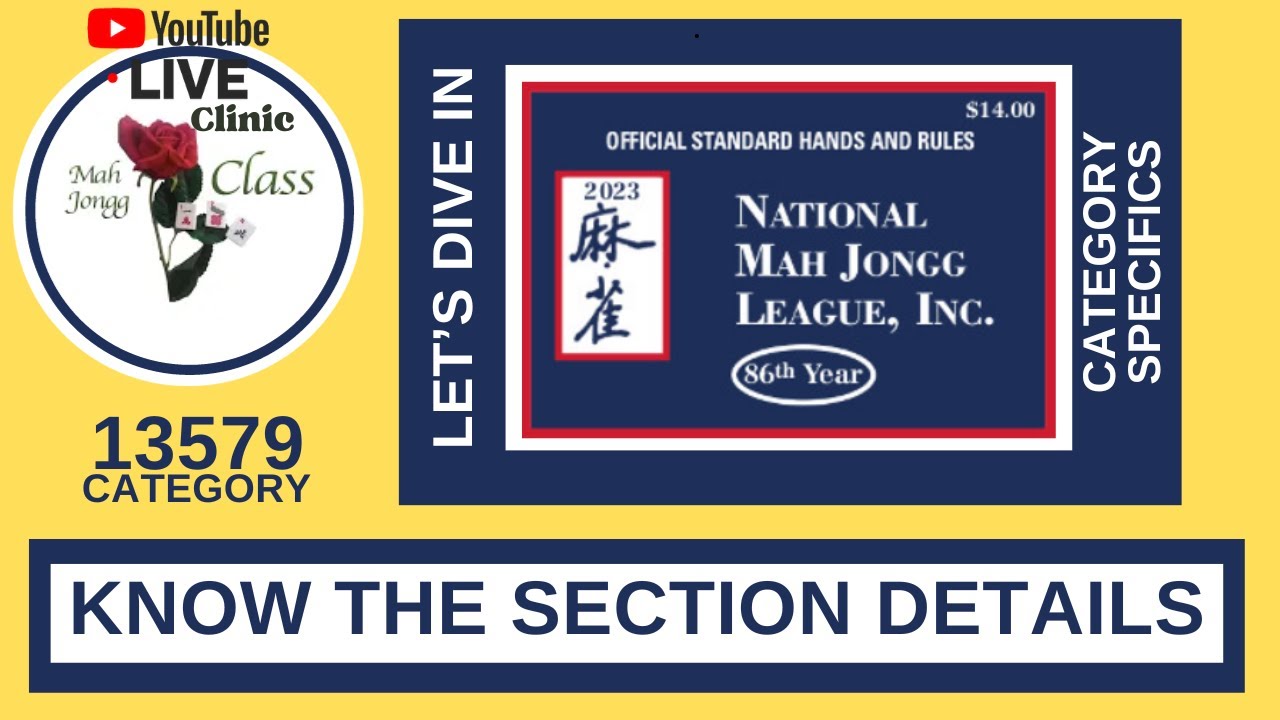 How to play Mah Jongg Master Guide Reading the 13579 Section on the ...