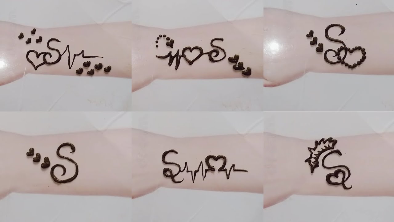 s letter mehndi designs cute mehndi designs heart design tatto designs ...
