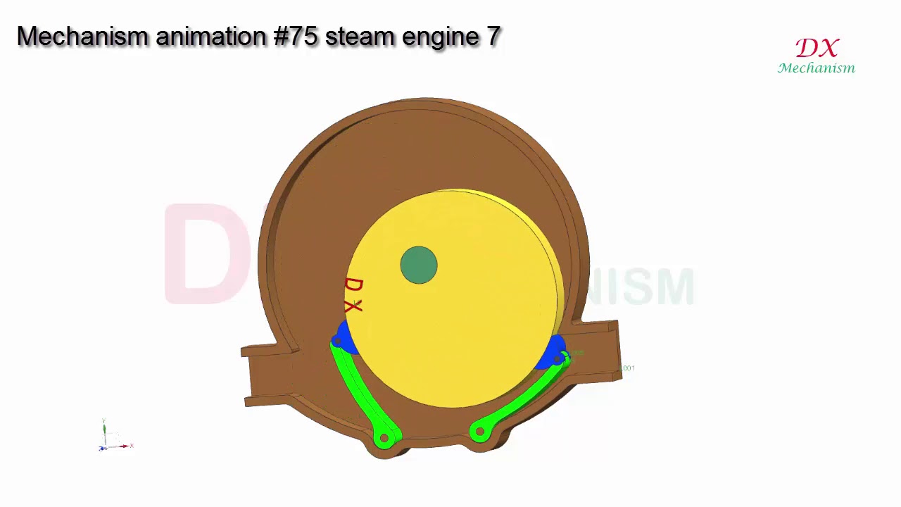 mechanism animation # 75 steam engine in action 7 - YouTube
