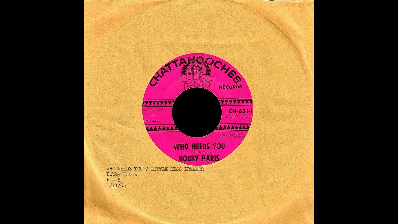 Bobby Paris (Robin Ward) - WHO NEEDS YOU (Gold Star Studio) (1963 ...