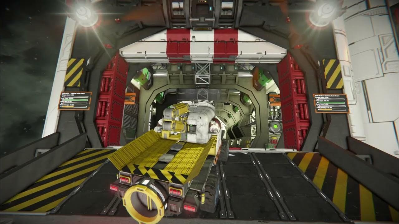 Space Engineers Airlock Hangar fast cycle on the moon - YouTube