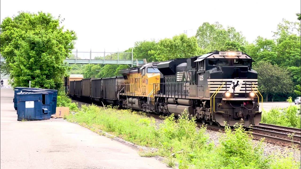 NS SD70IAC 1225 w/ UP Power Leads 127-07 on 5/8/24 - YouTube