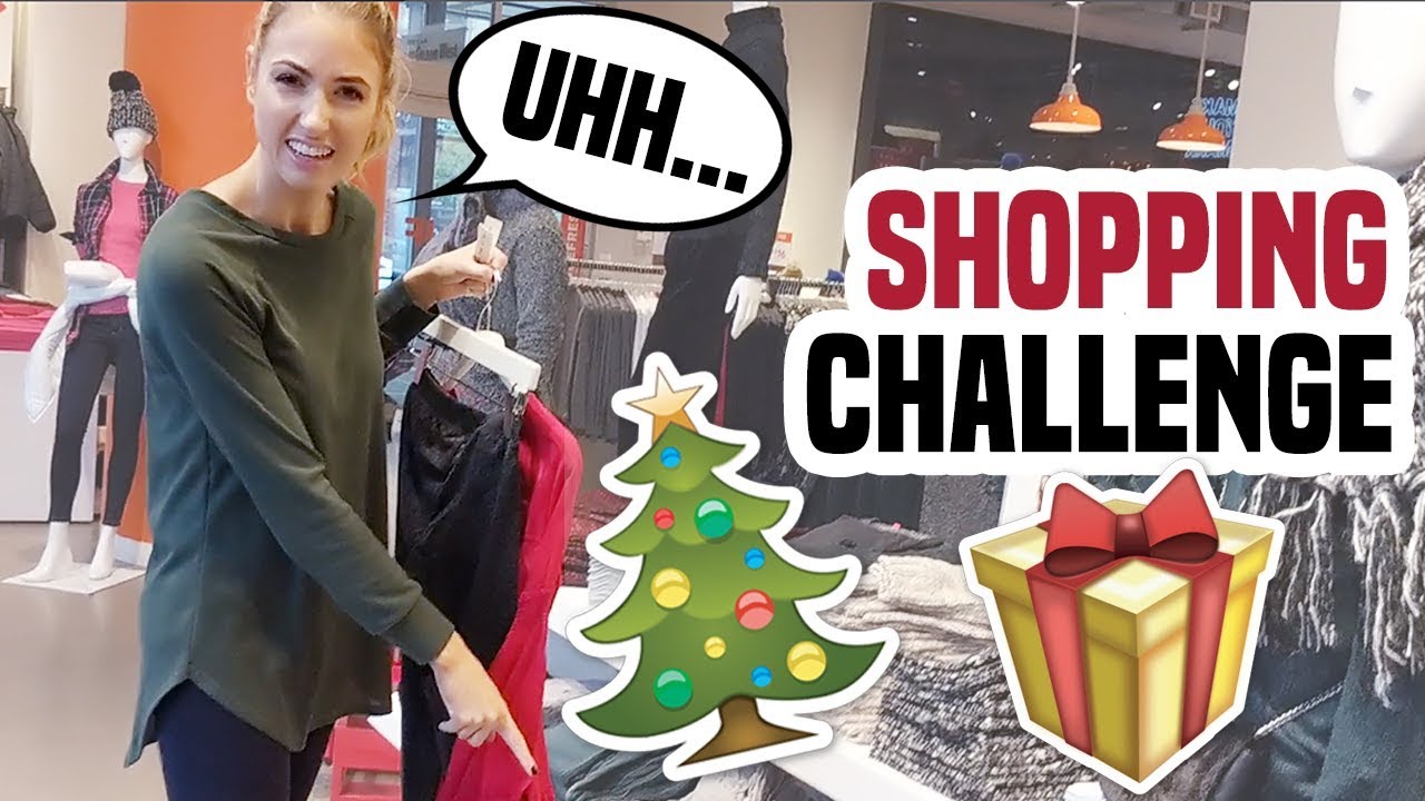 5 MINUTE Holiday Shopping CHALLENGE... this was HARD - YouTube
